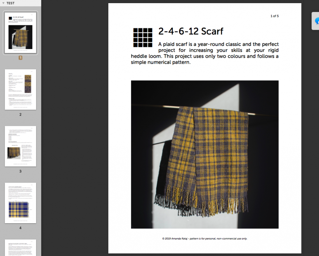 2-4-6-12 Scarf – PDF Weaving Pattern – amanda rataj